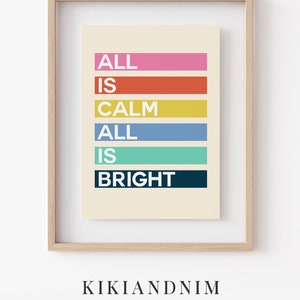 Colorful Christmas Print | Christmas Decor | Christmas Wall Art ...