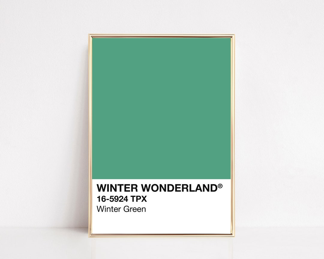 Winter Green Print Winter Wall Art Winter Art Print Color Block Print ...