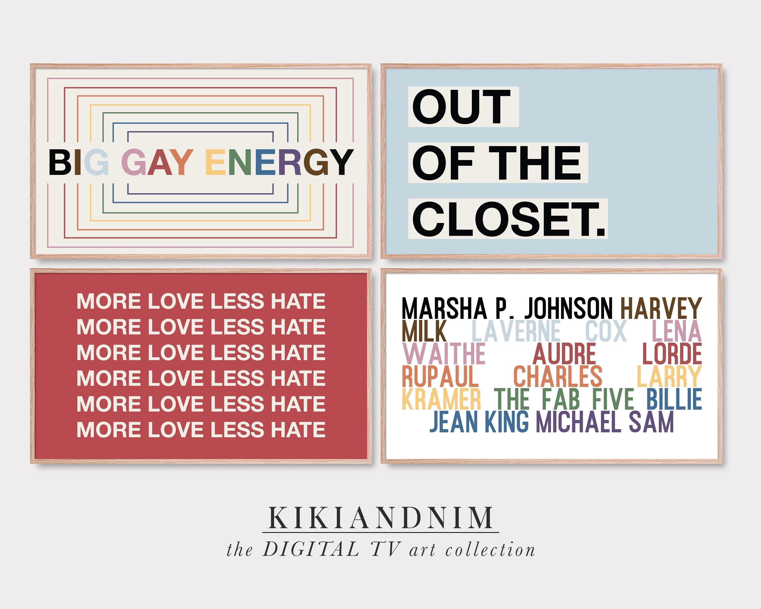 Pride Samsung Frame Tv Art Set | Lgbtq Pride Decor | Rainbow Art for ...