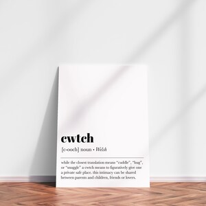 Cwtch Definition Print Welsh Sayings Welsh Print Minimal - Etsy