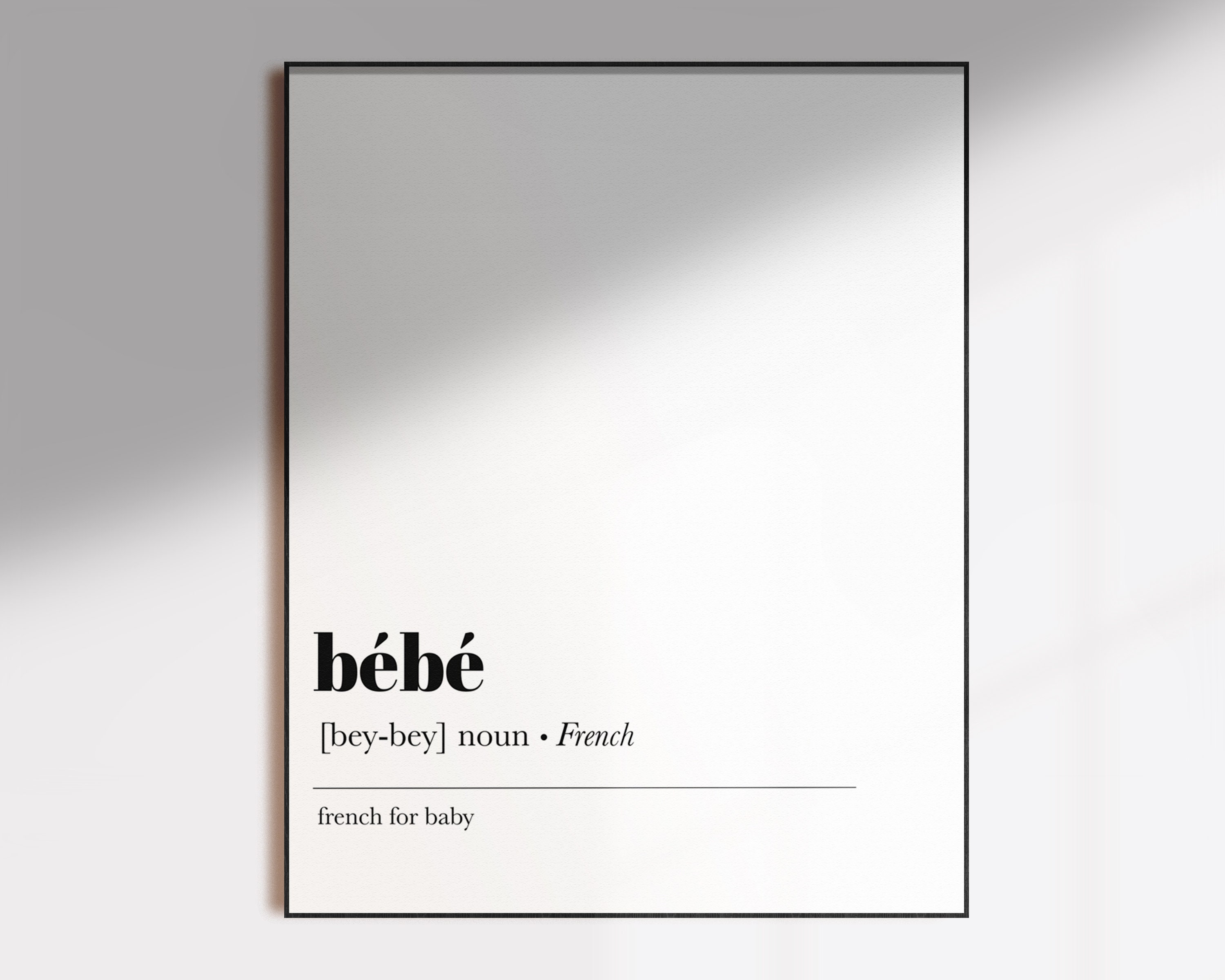 Bebe Definition Print Funny Wall Art Gift for New Mom - Etsy