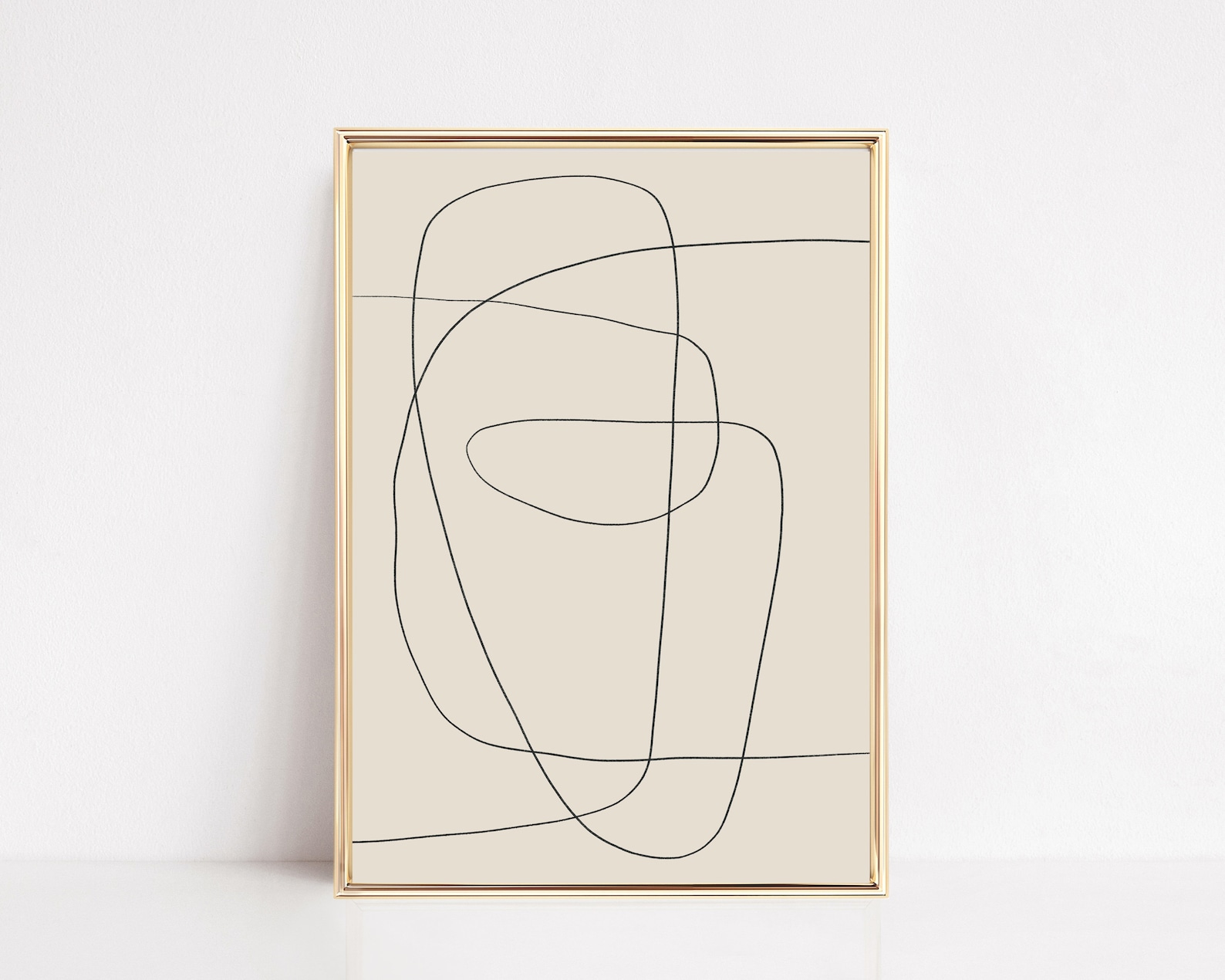 Abstract Scribble Fine Line Art Printable | One Line Art Print ...