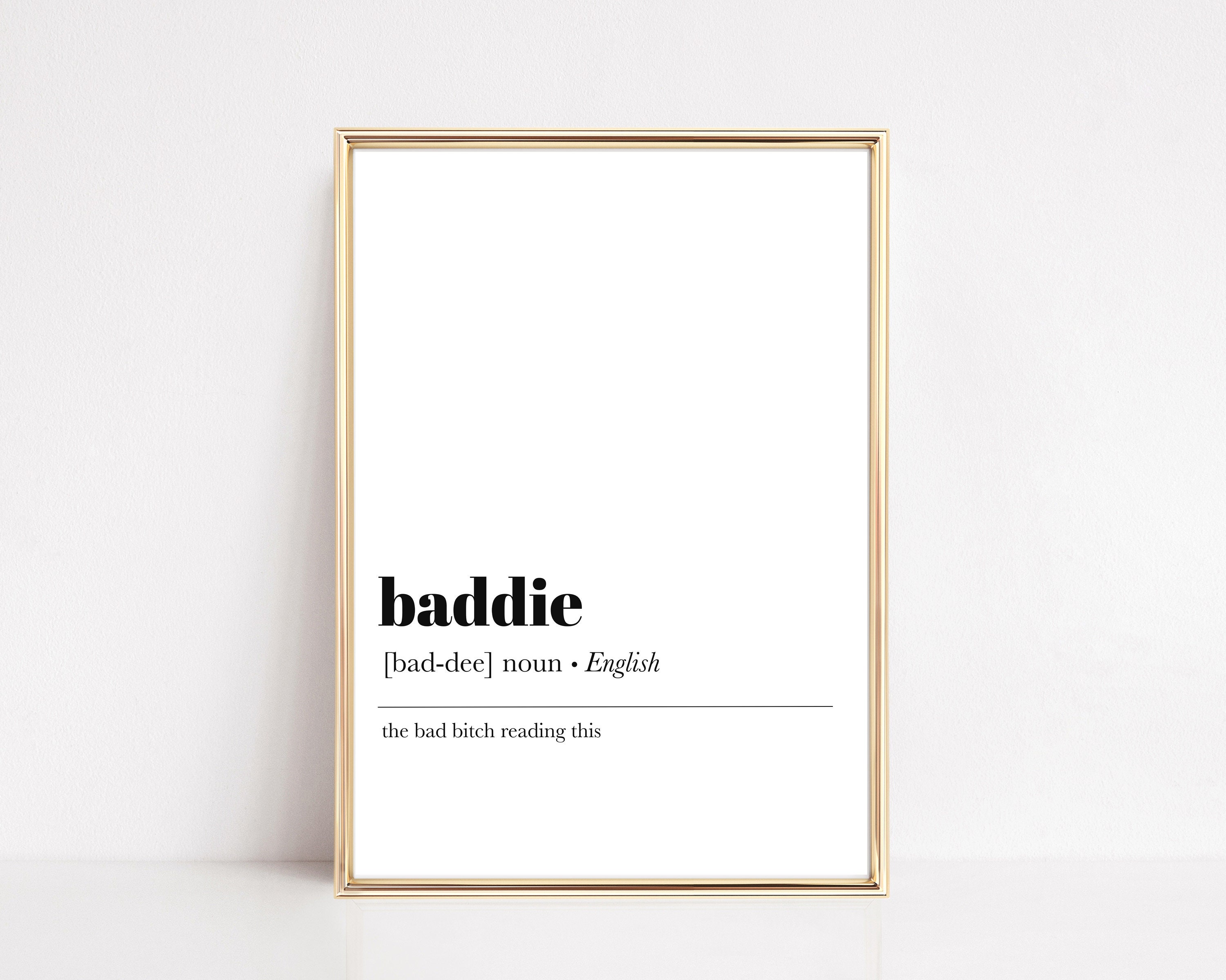 Baddie Definition Print Baddie Art Print Funny Home Decor - Etsy Israel