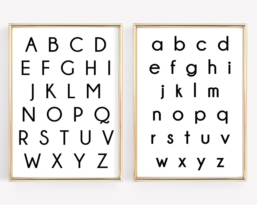 Alphabet Poster Set Alphabet Printable Neutral Classroom Decor ...