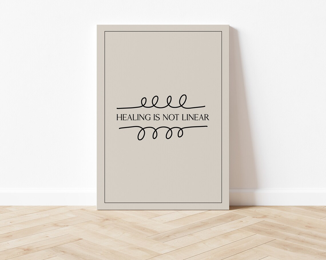 Healing is Not Linear Wall Art Mental Health Art Self Care | Etsy