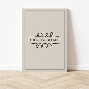 Healing is Not Linear Wall Art Mental Health Art Self Care | Etsy