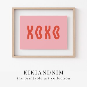 Valentines Day Printable Xoxo Wall Art Print Trendy Wall Art Pink Wall ...