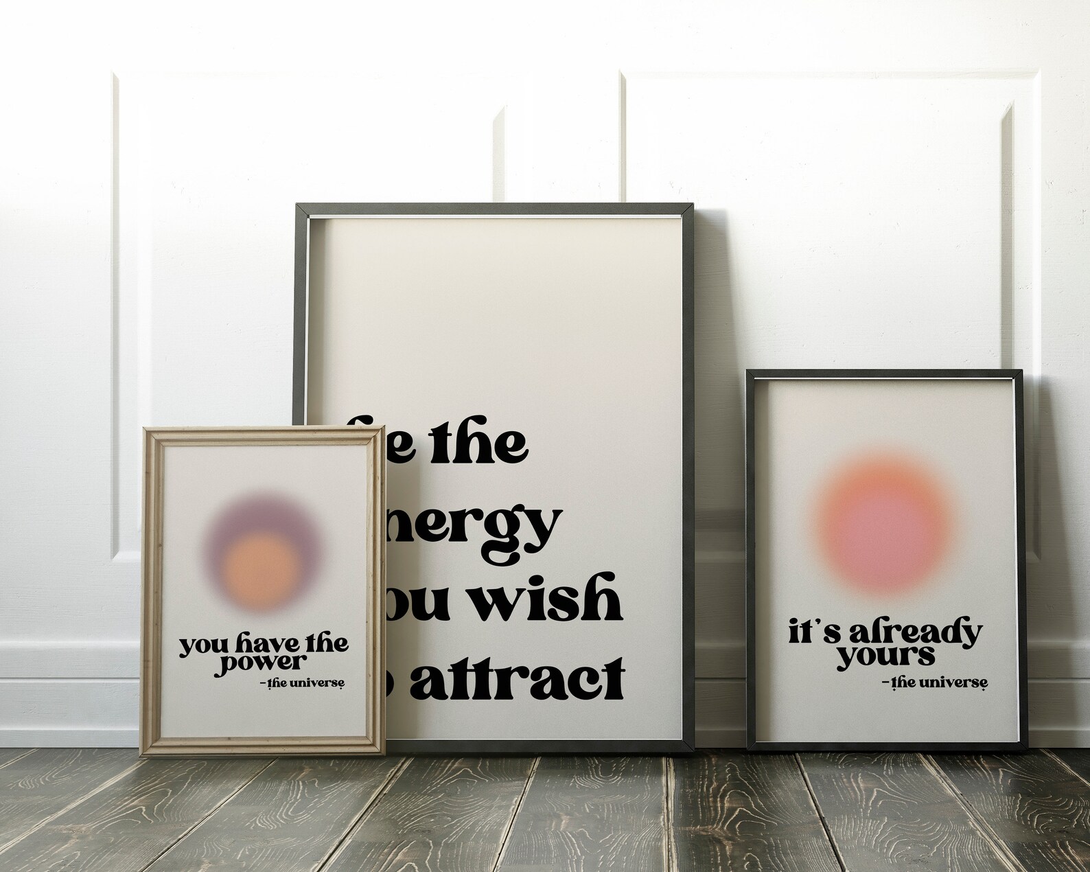 Manifest Wall Art | Be the Energy You Wish to Attract | Retro Print ...