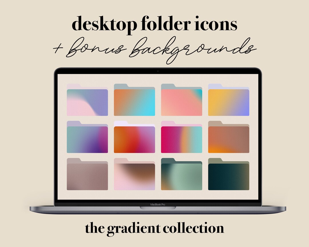 Gradient Folder Icons for Mac | the Gradient Collection | Aesthetic ...