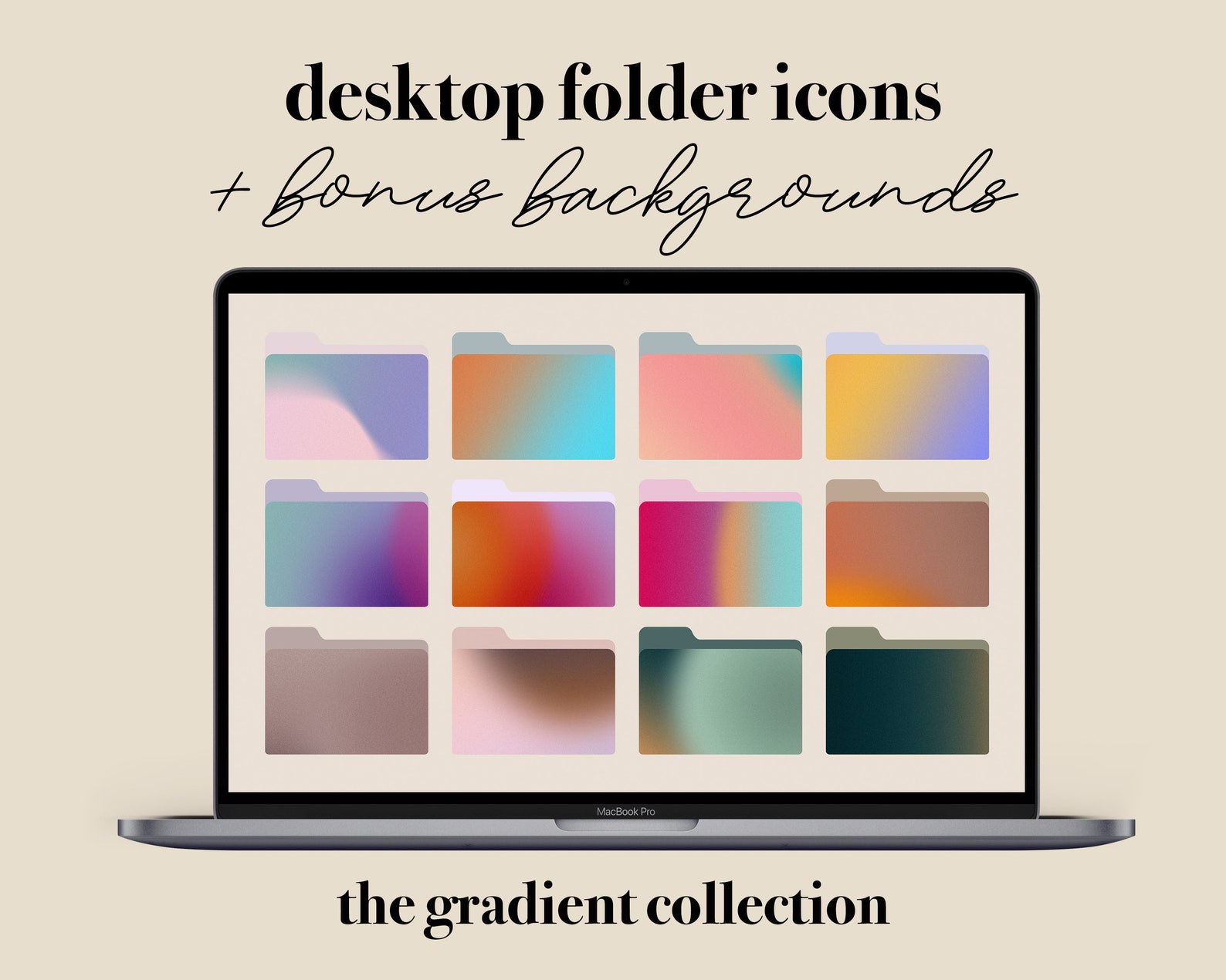 Gradient Folder Icons for Mac the Gradient Collection - Etsy Canada
