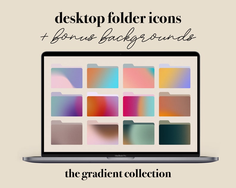 Gradient Folder Icons for Mac the Gradient Collection | Etsy