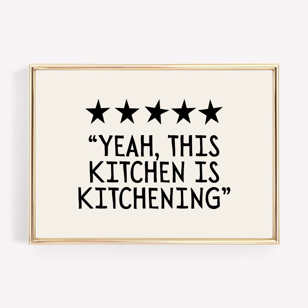 Funny Kitchen Print This Kitchen Sign Horizontal Wall Art Minimalist ...