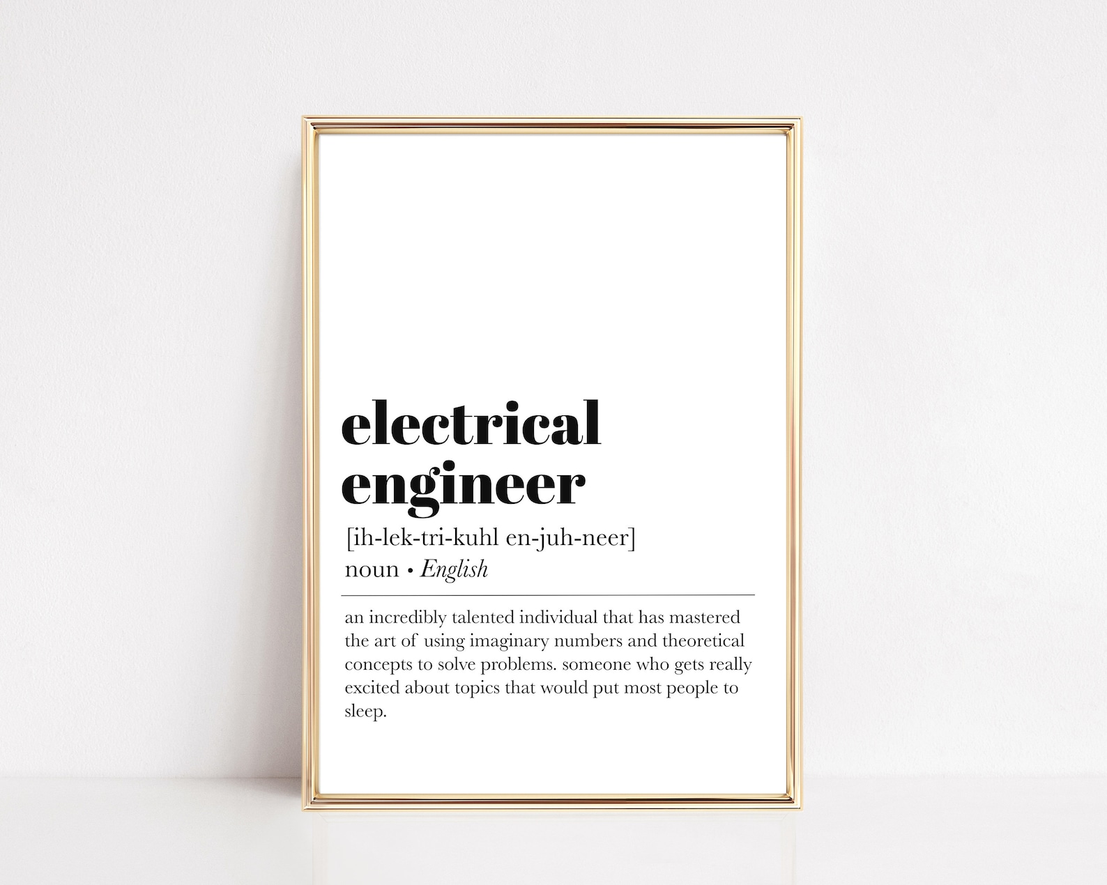 Electrical Engineer Definition Print Electrical Engineer - Etsy