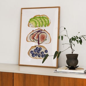 Toast Print | Cute Kitchen Poster | Kitchen Wall Art | Kitchen Wall ...