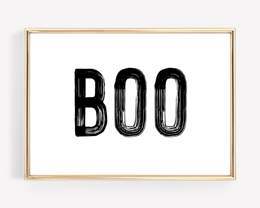 Boo Print Funny Halloween Printable Wall Art Halloween Home Decor ...