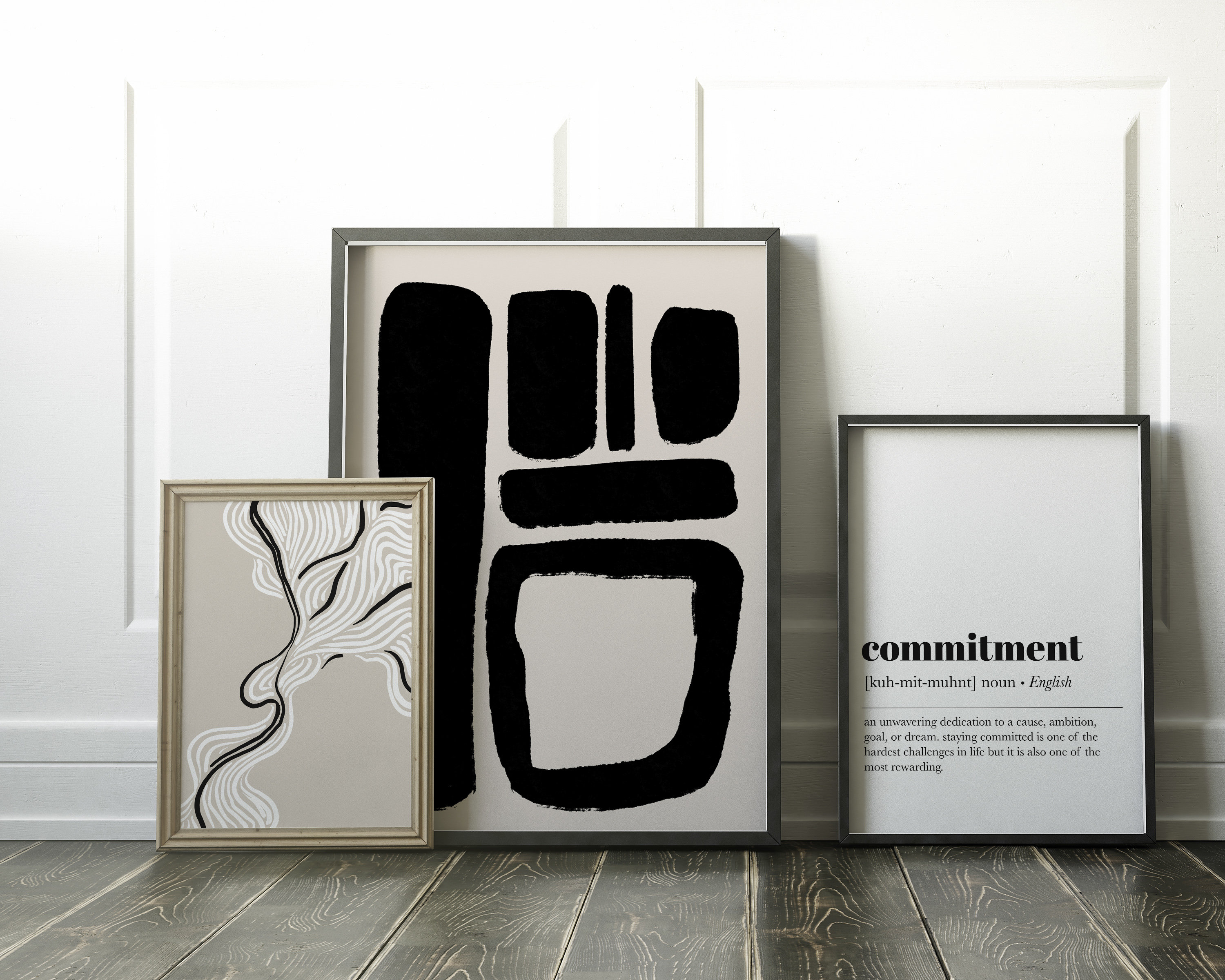 Commitment Definition Print Home Office Wall Art | Etsy