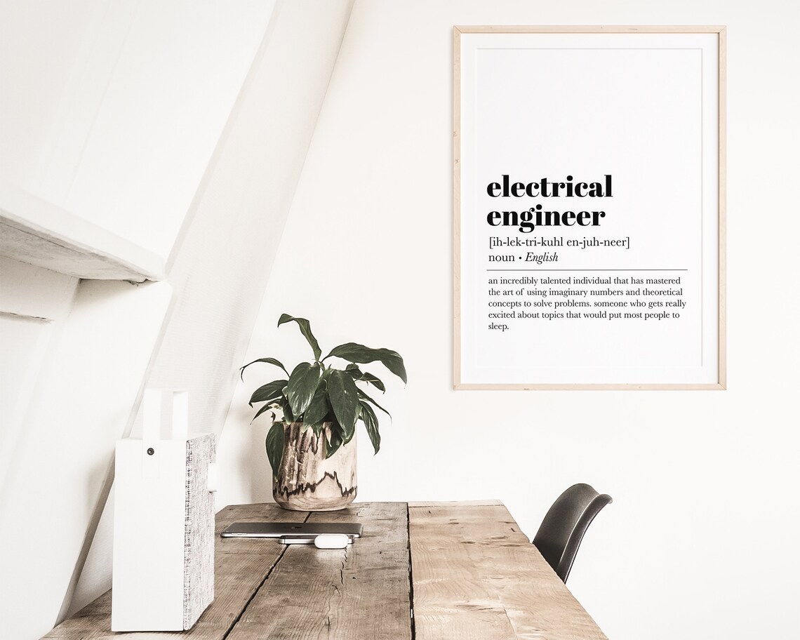 Electrical Engineer Definition Print Electrical Engineer - Etsy
