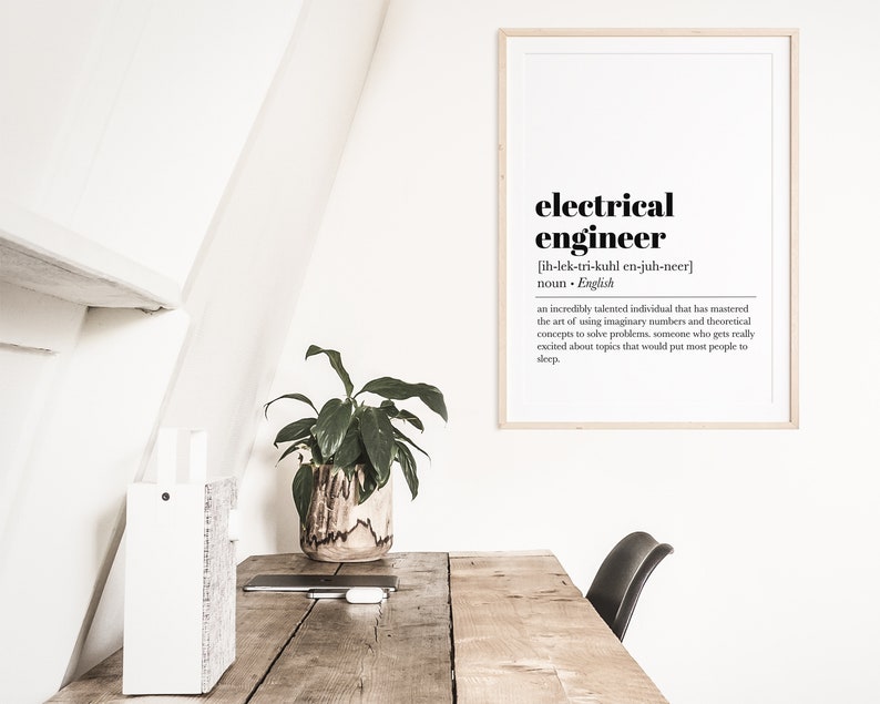Electrical Engineer Definition Print Electrical Engineer - Etsy