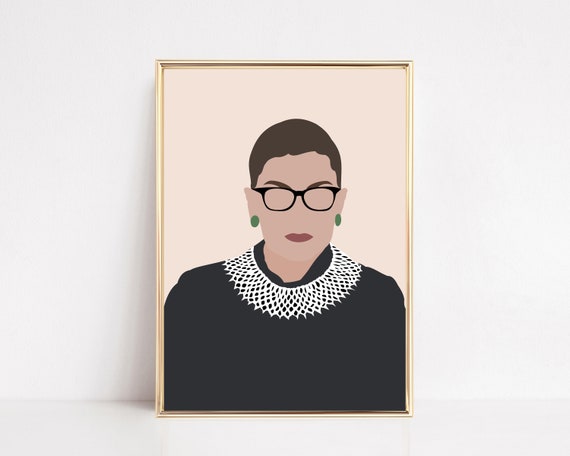 Ruth Bader Ginsburg Supreme Court Justice Feminist Print | Etsy