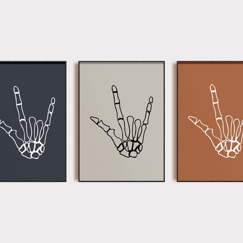 Skeleton Art Print Halloween Decor Halloween Printable - Etsy