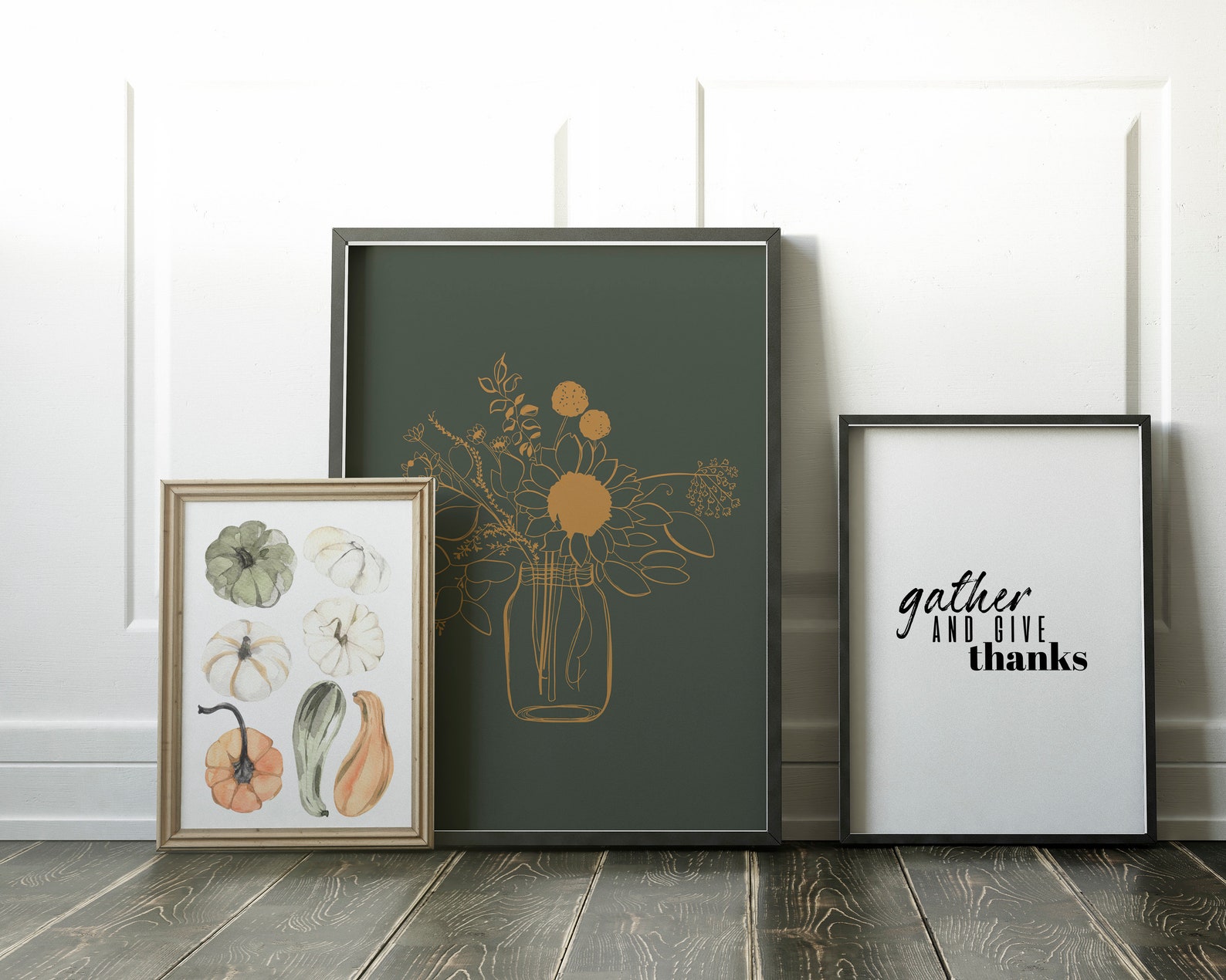 Fall Botanical Prints | Boho Art Print | Floral Wall Art | Printable ...