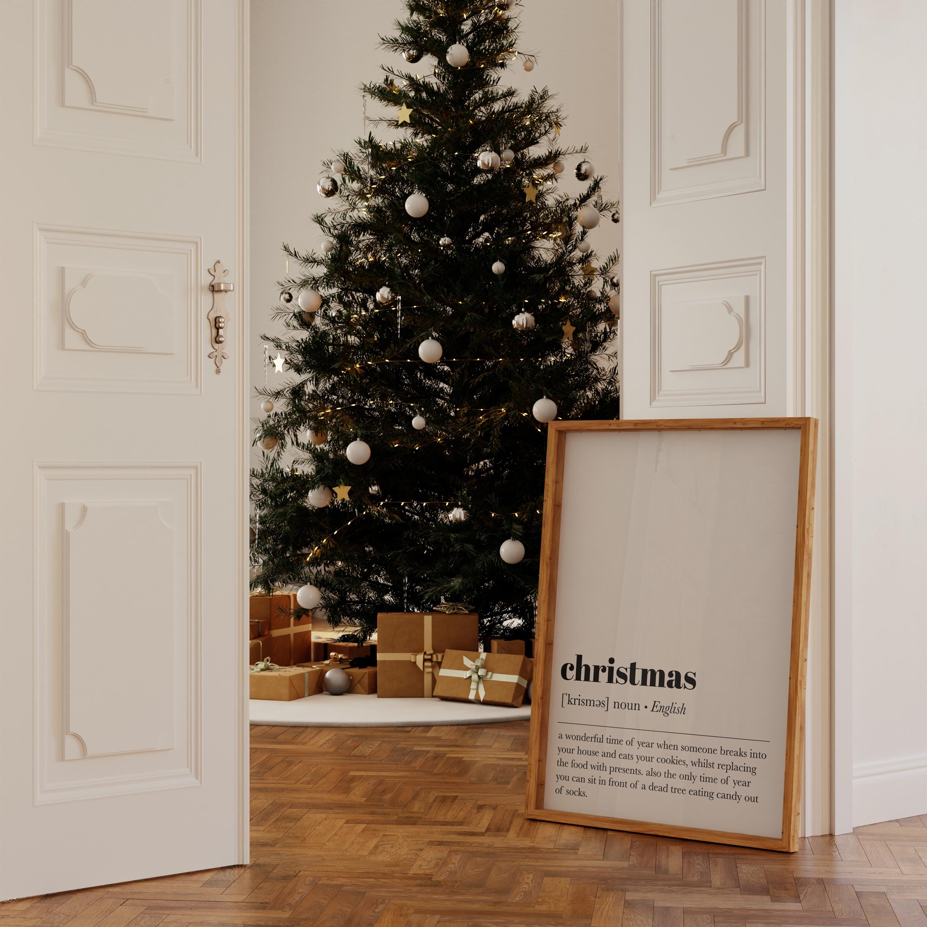 Christmas Definition Art Print | Modern Holiday Wall Decor | KIKIANDNIM ...
