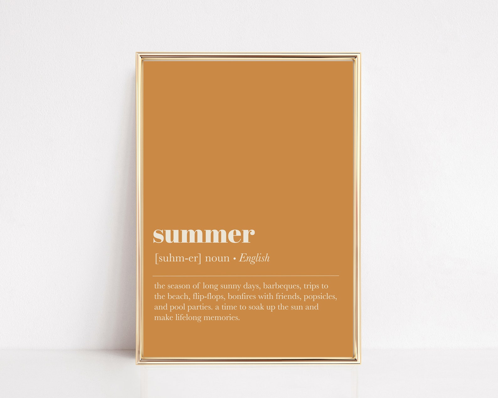 Summer Definition Print Summer Decor Summer Wall Art Yellow Summer Art ...