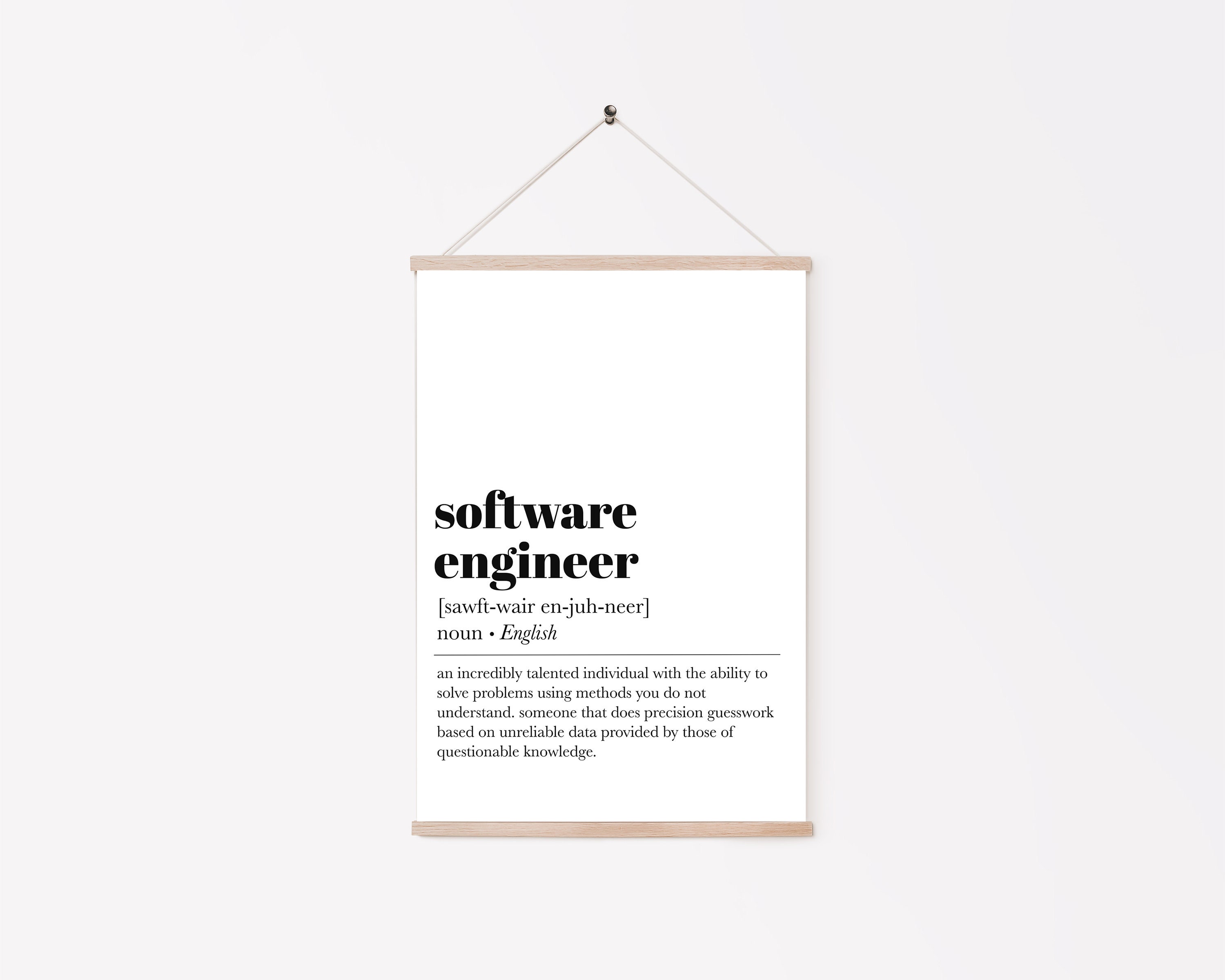 Software Engineer Definition Print Software Engineer Gifts - Etsy