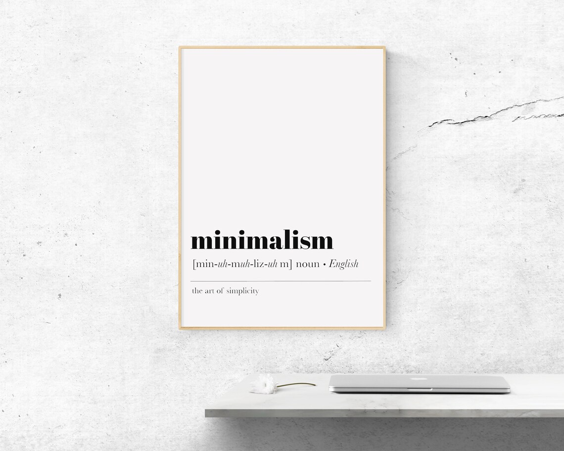 Minimalist definition print living room decor zen wall art | Etsy