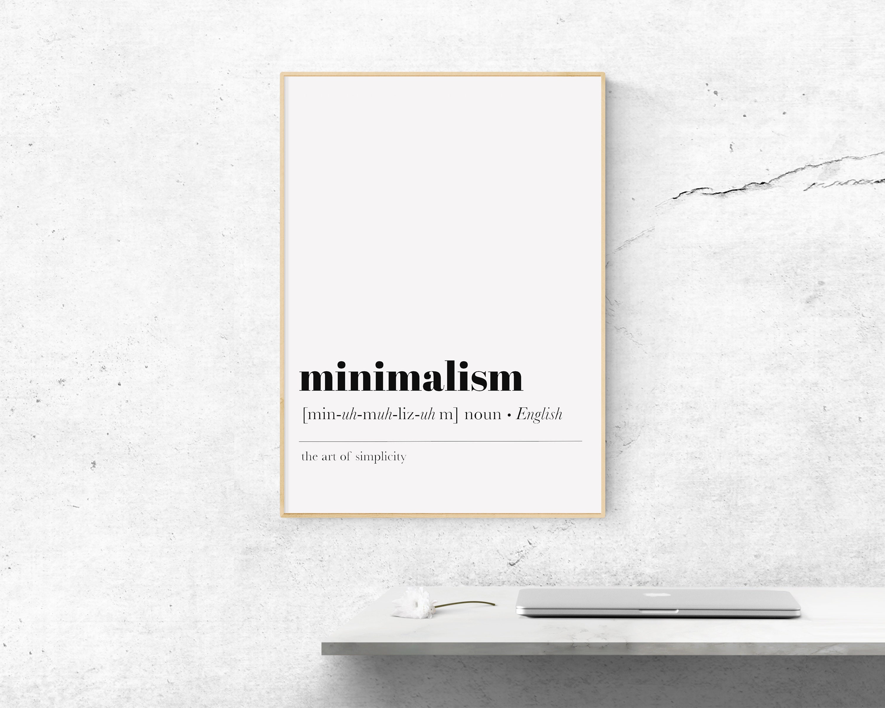 Minimalist definition print living room decor zen wall art | Etsy