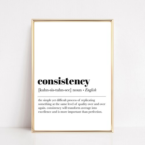 CONSISTENCY DEFINITION PRINT Digital Download Printable - Etsy