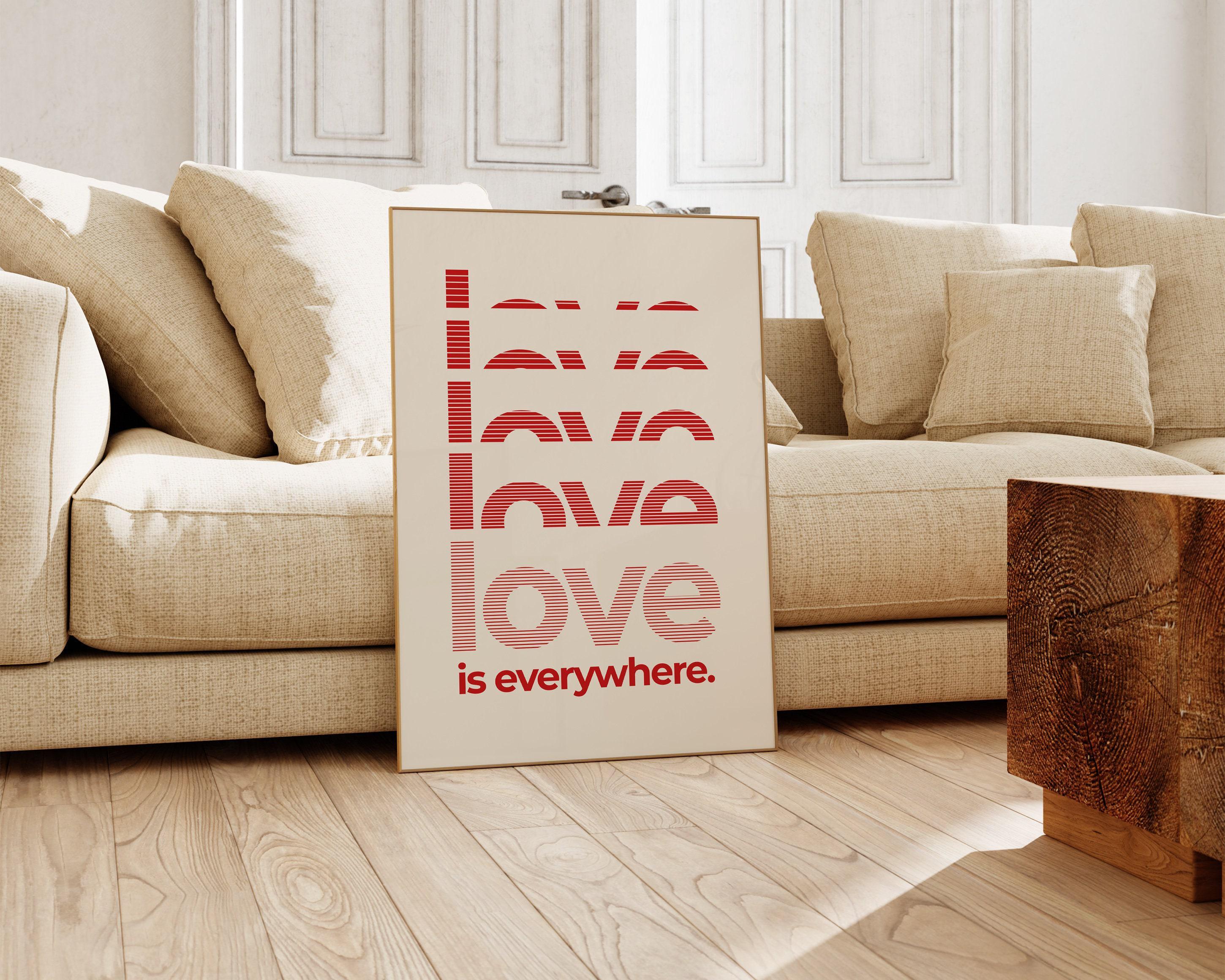 Love is Everywhere Print | Printable Valentine Decor | Trendy Wall Art ...