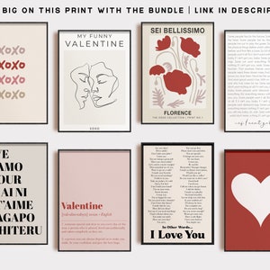 Valentine Definition Print | Valentines Day Gift | Valentines Day Decor ...