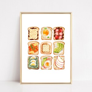 Toast Print | Cute Kitchen Poster | Kitchen Wall Art | Kitchen Wall ...