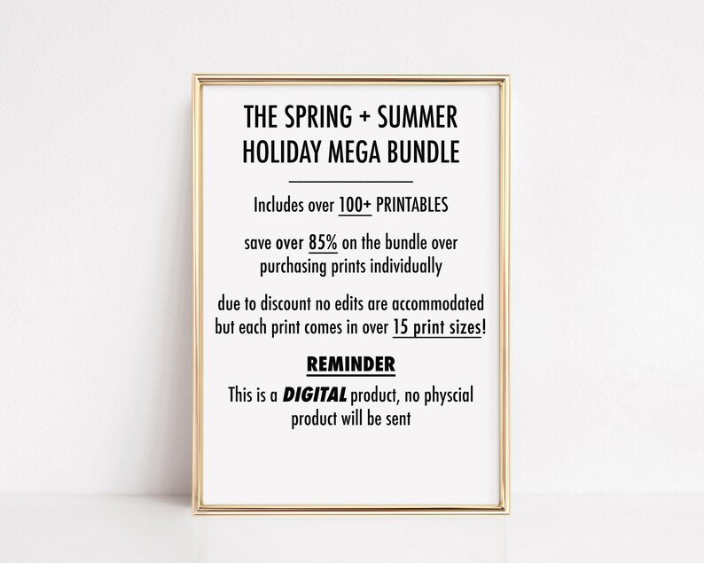 Spring Summer Holiday Mega Bundle Set | Over 100 PRINTABLES | Holiday ...