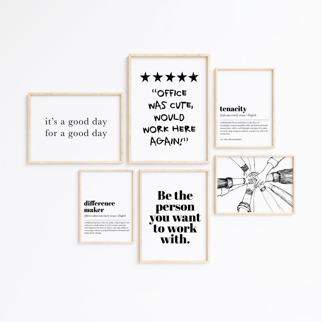 Office Decor | 6 OFFICE PRINTABLES | Office Wall Art | Office Decor for ...