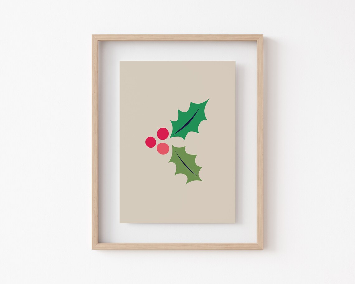 Printable Modern Christmas Decor Green Christmas Printable - Etsy