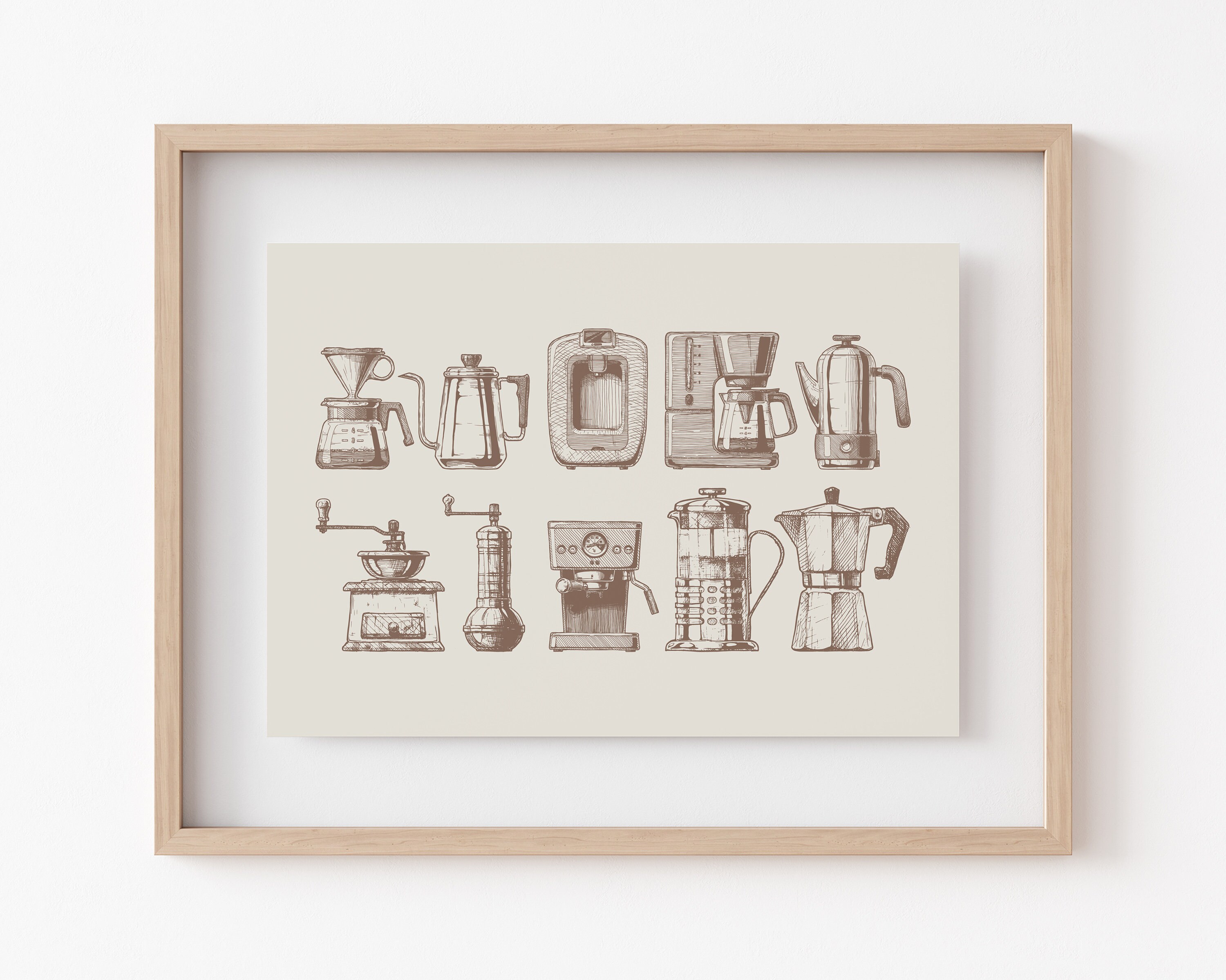 Coffee Wall Art | Modern Coffee Print | Coffee Maker Print | Coffee Bar ...