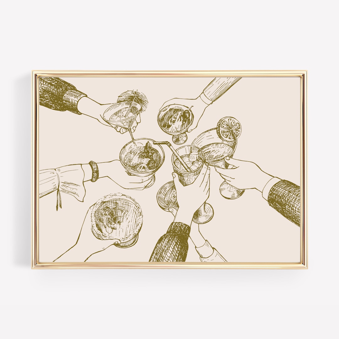 Cheers Sign | Olive Green Wall Art | Cute Kitchen Decor | Trendy Wall ...