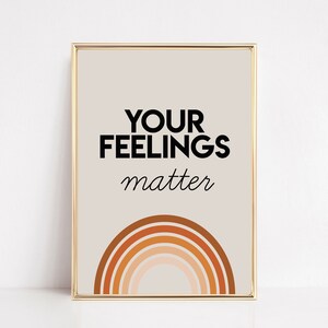 Your Feelings Matter Print Playroom Decor Classroom Decor Educational ...