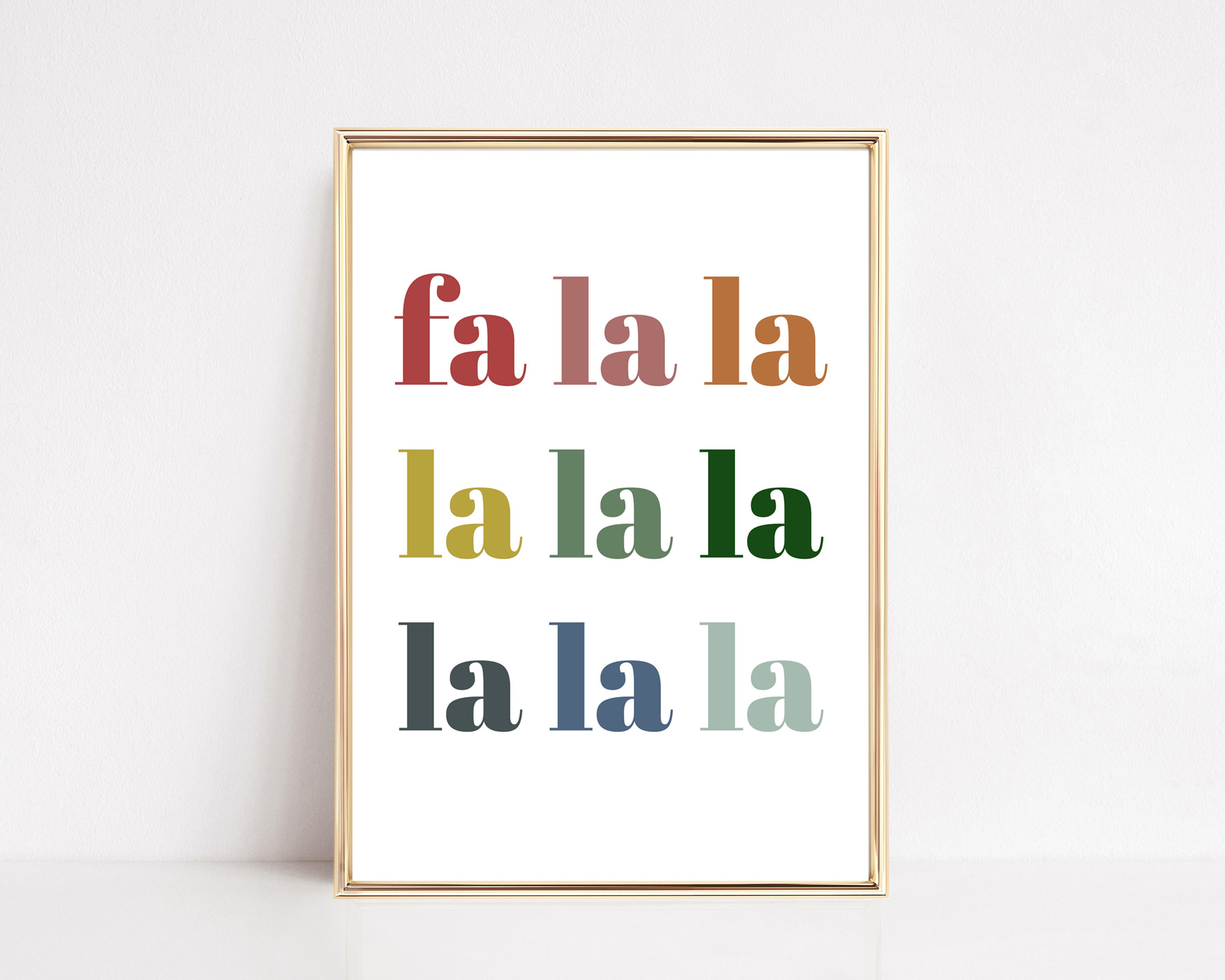 Printable Holiday Decor | Fa La La Sign | Minimalist Christmas Wall Art ...