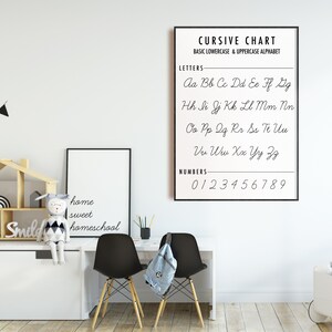 Educational Poster | Cursive Poster | Neutral Classroom Decor | Cursive ...