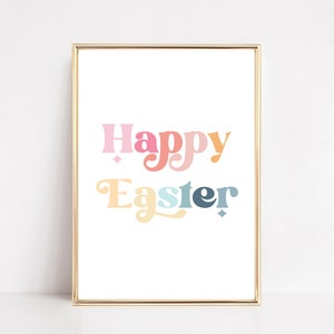 Easter Wall Art Set of 2 Prints Rainbow Wall Art Easter Prints Easter ...