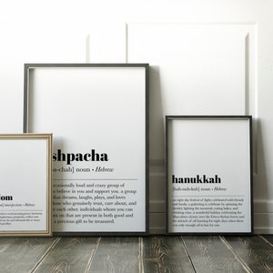 Shalom Definition Printable Dictionary Wall Art Peace and Joy Jewish ...