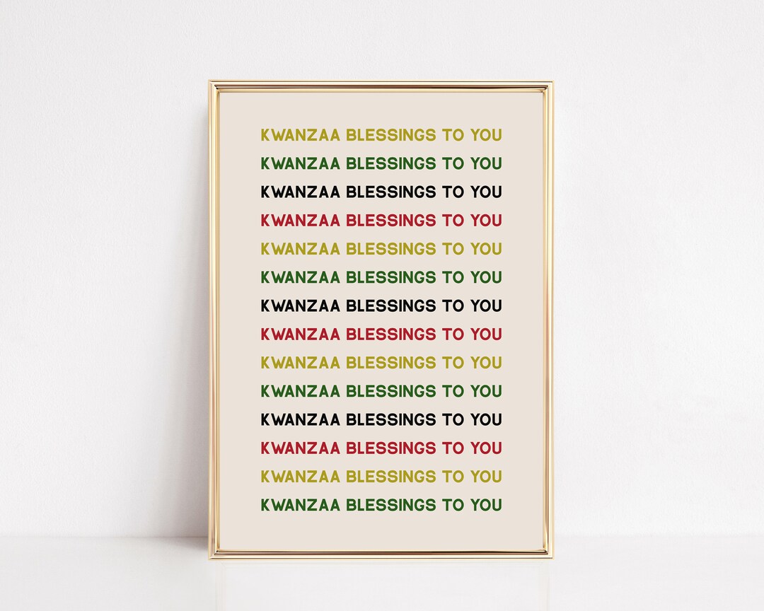 Kwanzaa Decorations Kwanzaa Printable Wall Art Kwanzaa Art Print Modern ...