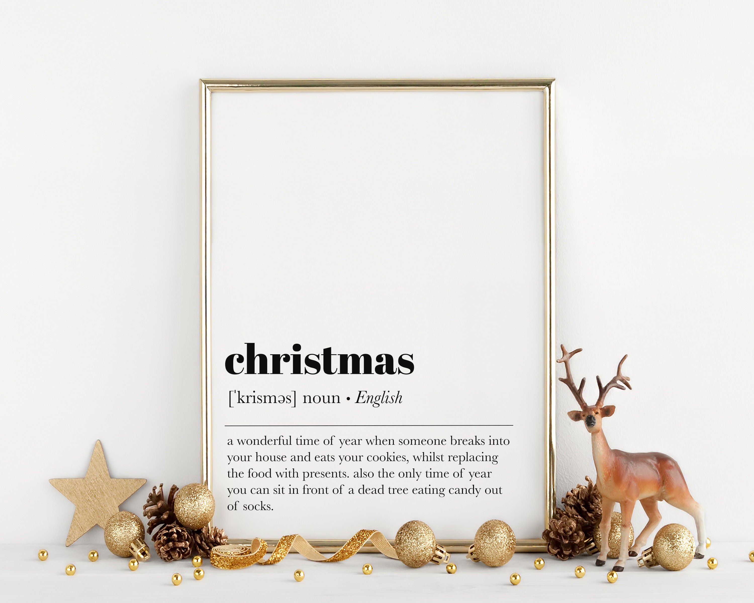 Christmas Definition Printable Modern Christmas Christmas - Etsy Canada