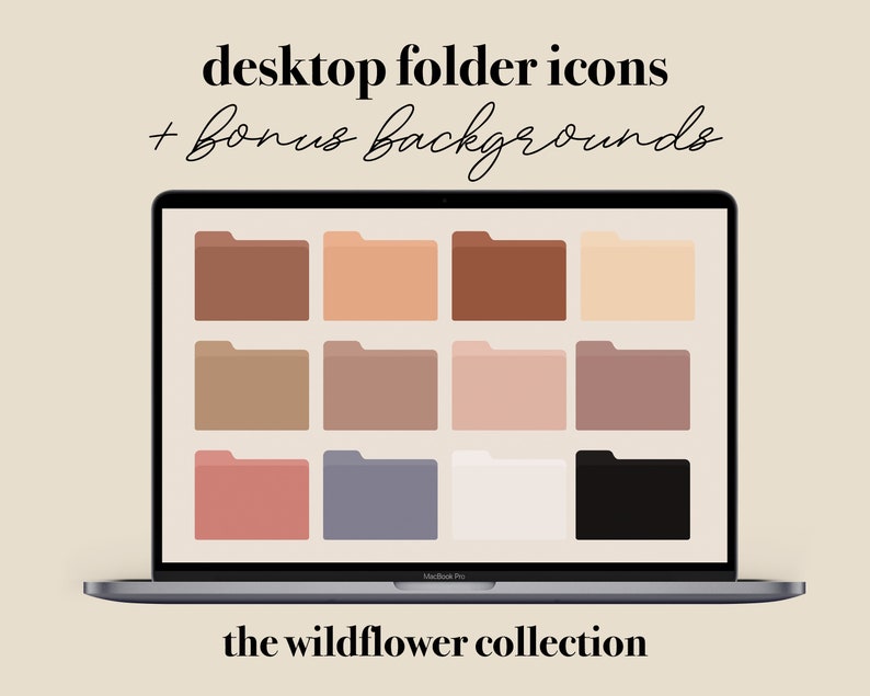 Neutral Color Folder Icons for Mac Neutral Desktop Folder - Etsy