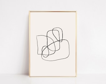 Abstract Scribble Fine Line Drawing. Download the Files and Print From ...