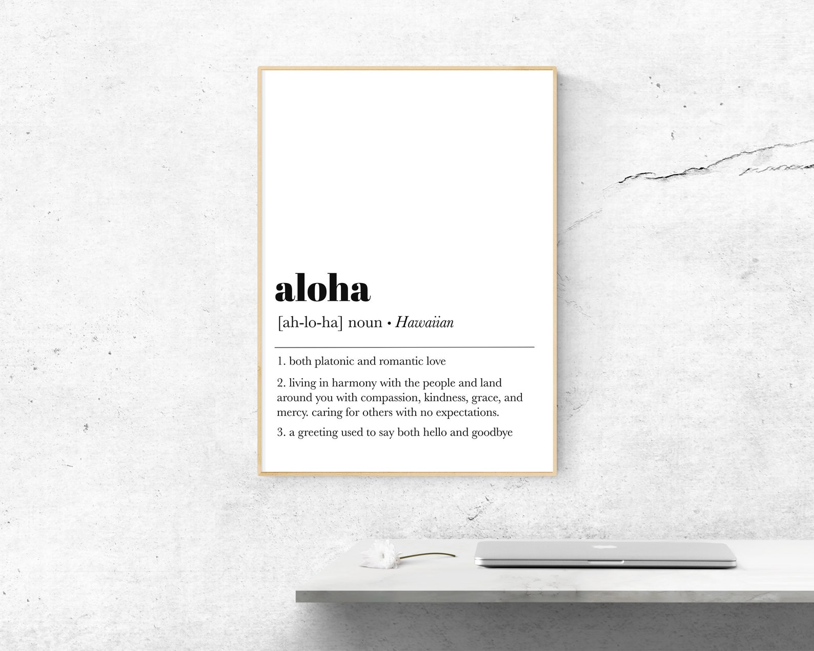 Aloha Definition Print Hawaiian Wall Art Aloha Vibes Print - Etsy