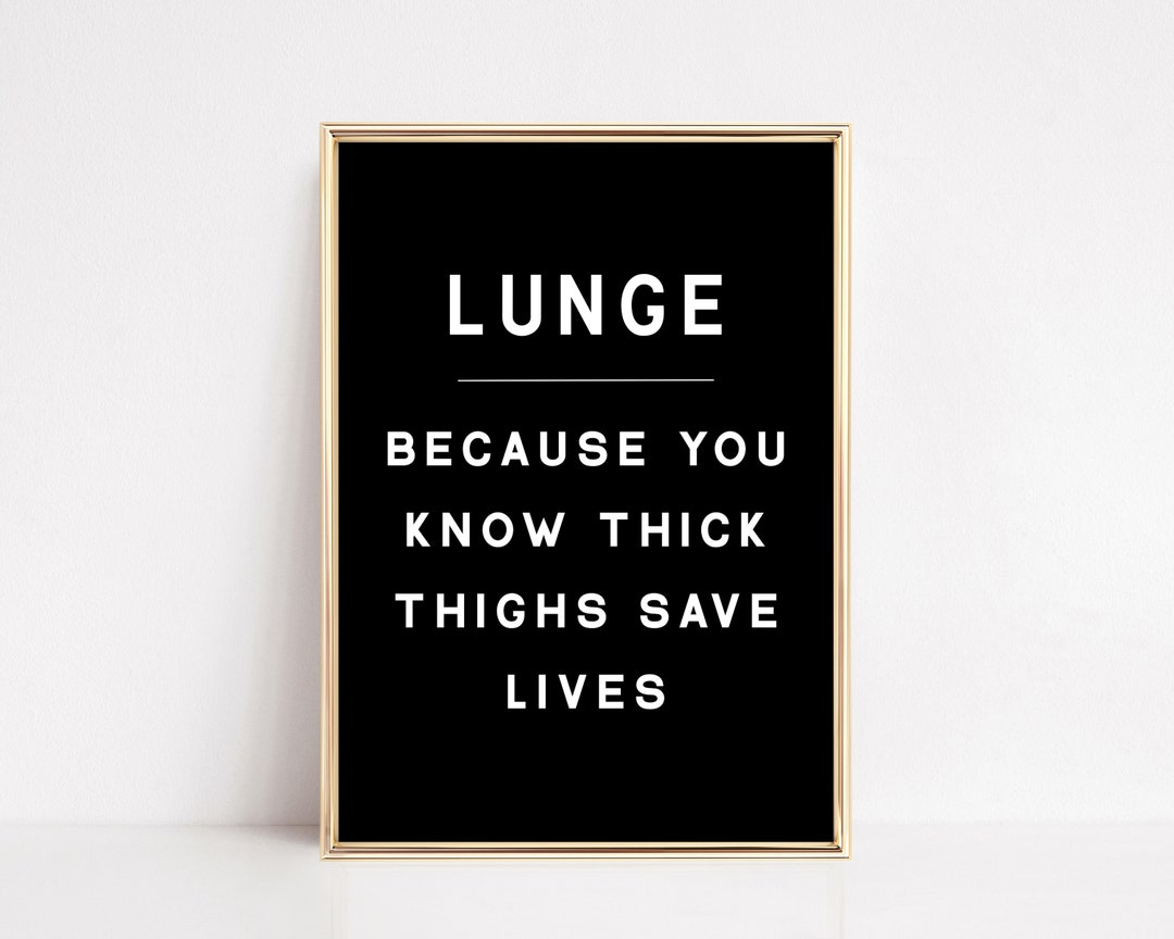 Gym Wall Art Thick Thighs Save Lives Home Gym Decor Gym Sign Gym ...